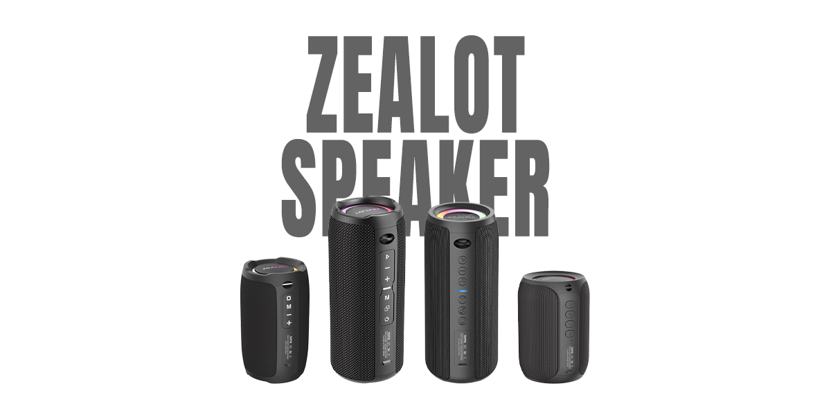 ZEALOT Portable Bluetooth Speaker Waterproof Hi-Fi Sound 60H Playtime