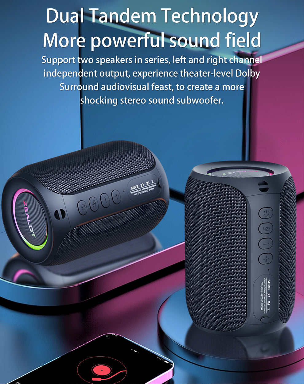 ZEALOT S32 Pro Portable Bluetooth Speaker