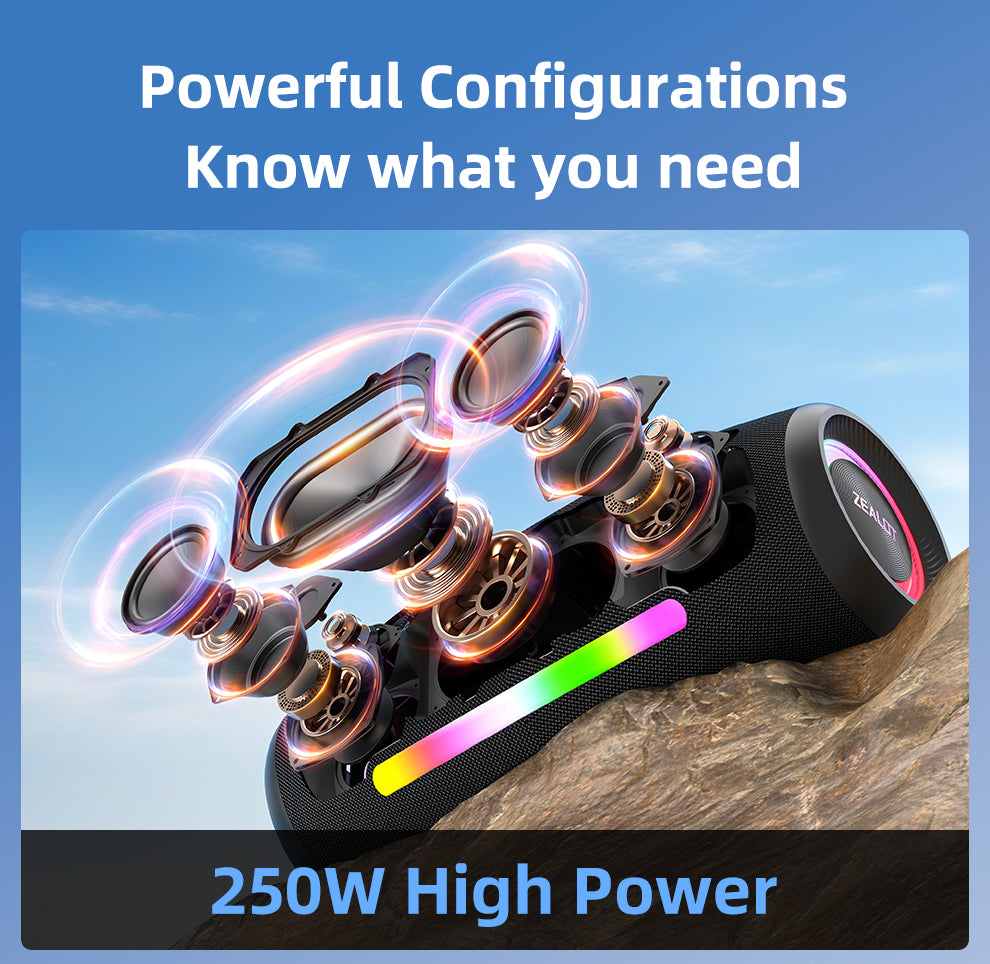 ZEALOT S89 250W Portable Bluetooth Speaker Stereo Deep Bass